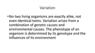 concepts of Variation.pptx in humans full | PPTX | Genetics | Science