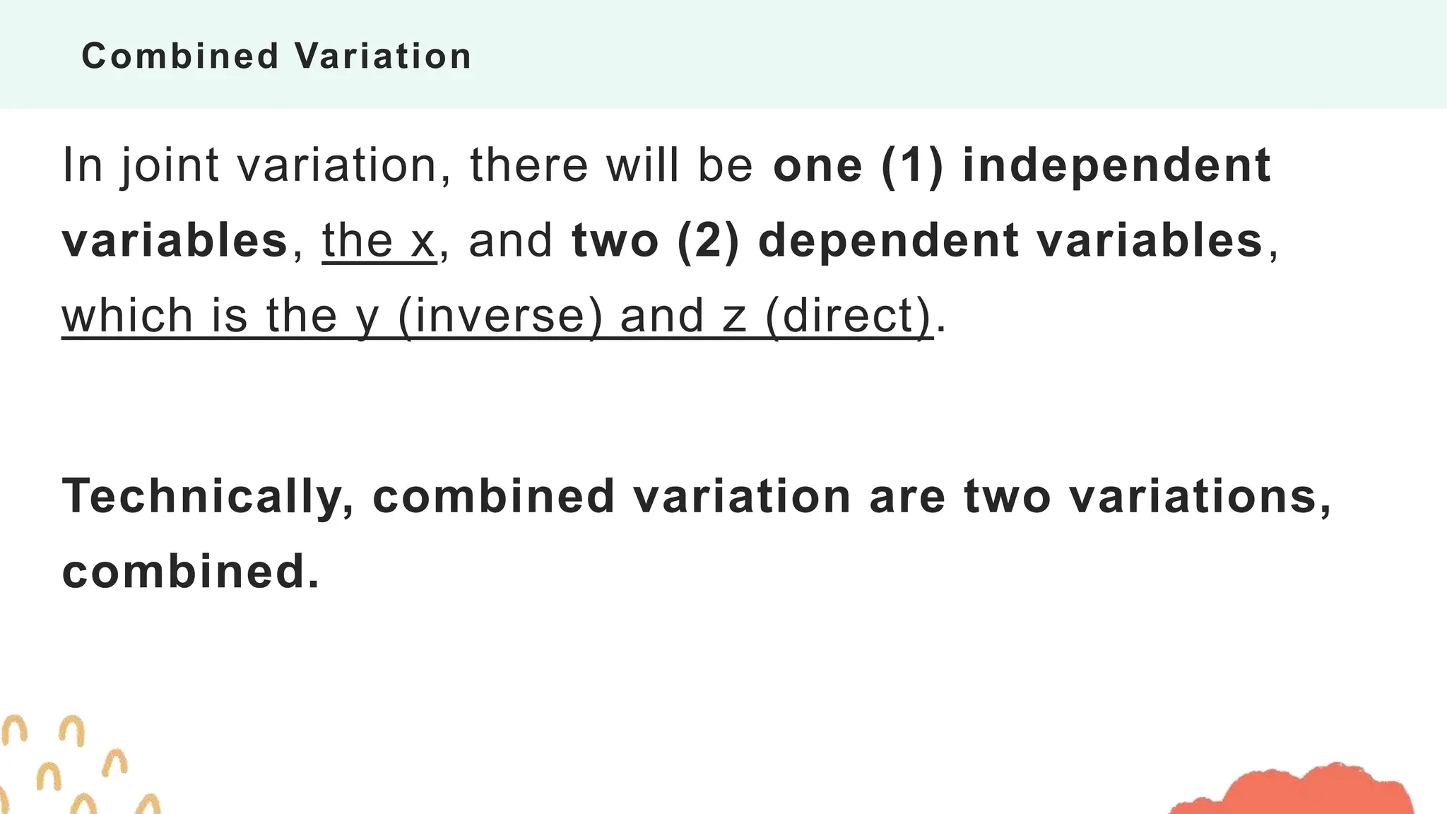 Different Types of Variations in Mathematics | PPTX