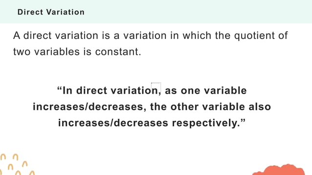 Different Types of Variations in Mathematics | PPTX | Physics | Science