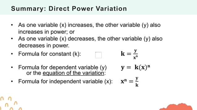 Different Types of Variations in Mathematics | PPTX | Physics | Science