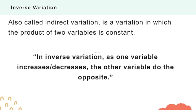 Different Types of Variations in Mathematics | PPTX | Physics | Science