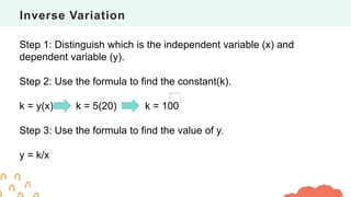 Different Types of Variations in Mathematics | PPTX