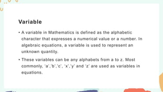Different Types of Variations in Mathematics | PPTX