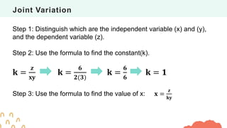 Different Types of Variations in Mathematics | PPTX