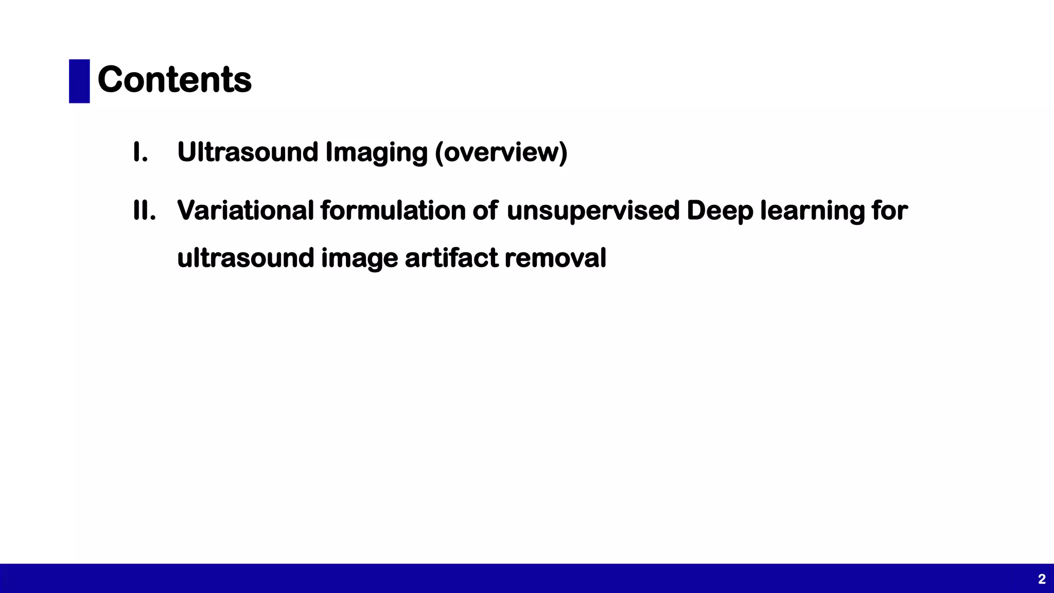 Variational formulation of unsupervised deep learning for ultrasound image artifact removal ...