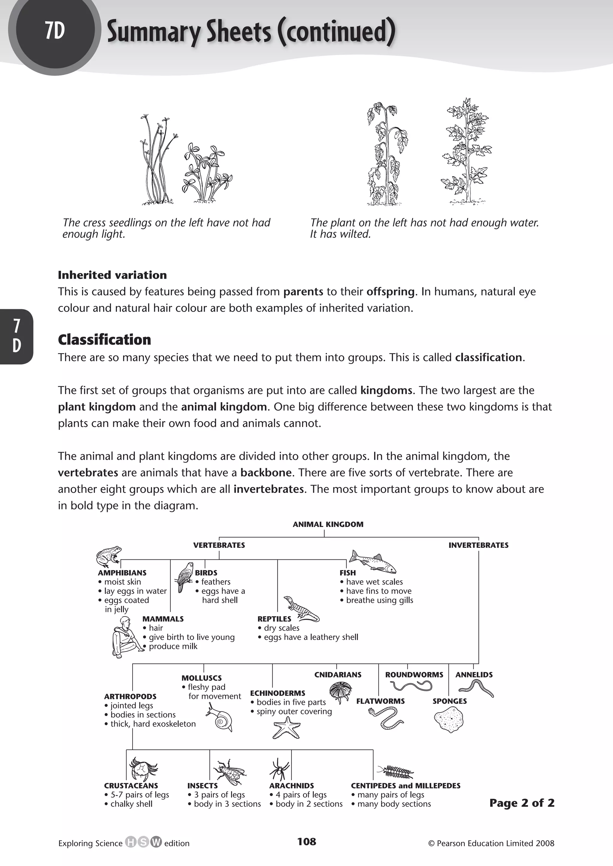 Variation and classification | PDF | Biological Sciences | Science