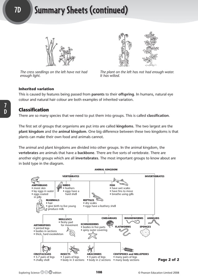 Variation and classification | PDF | Biological Sciences | Science