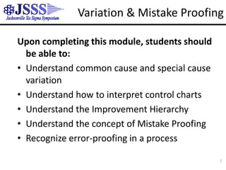 Variation and mistake proofing | PPT