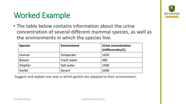 Variation And Natural Selection Igcse Biology Pdf
