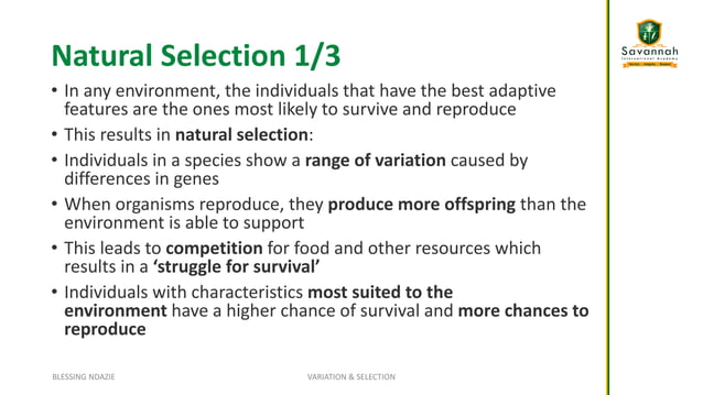 Variation And Natural Selection Igcse Biology Pdf