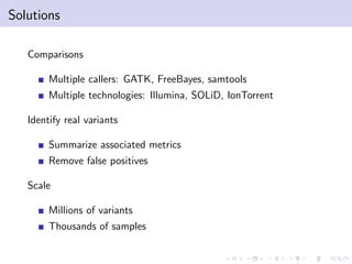 B Chapman - Toolkit for variation comparison and analysis | PPT