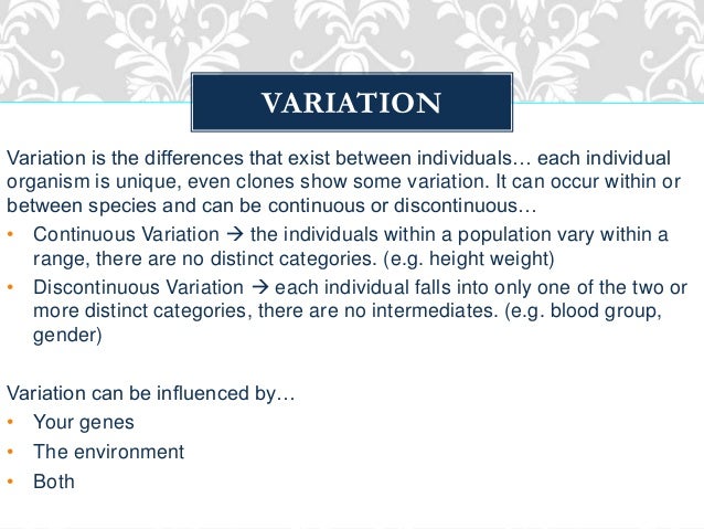 Variation & Evolution