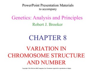 Variation in chromosome structure and number chapter 8 | PPT