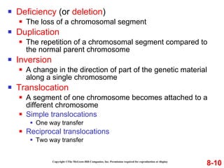 Variation in chromosome structure and number chapter 8 | PPT