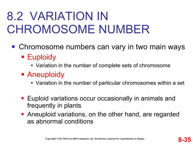 Variation in chromosome structure and number chapter 8 | PPT