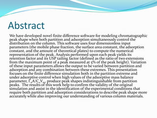 Variation of peak shape and peak tailing in chromatography | PPTX