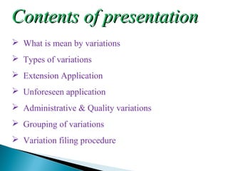 Variations to Marketing Authorization | PPT
