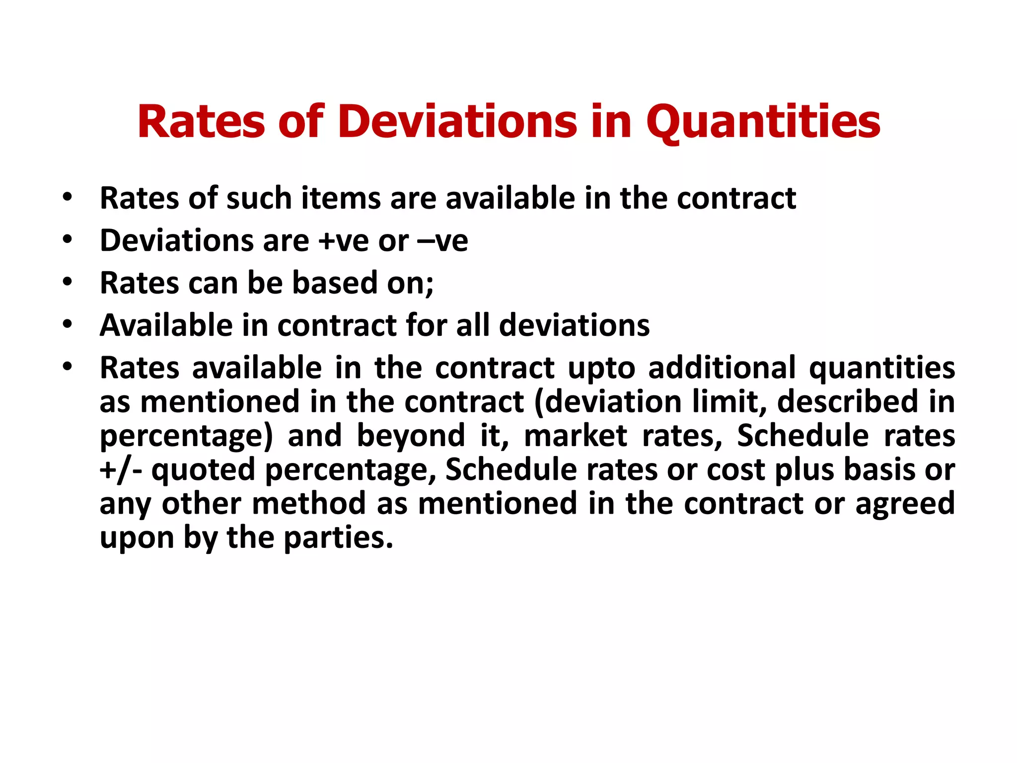 Variations in works contracts | PPTX