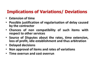 Variations in works contracts | PPTX