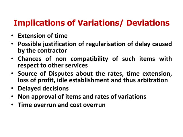 Variations in works contracts | PPTX