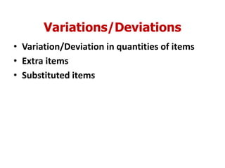 Variations in works contracts | PPTX