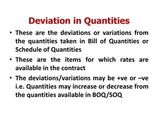 Variations in works contracts | PPTX