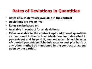 Variations in works contracts | PPTX