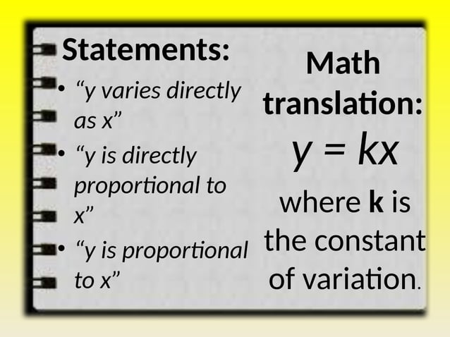 VARIATIONS (statement, constant of variation).pptx