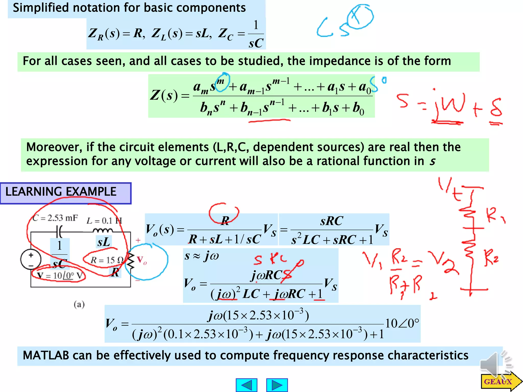 Varibale frequency response lecturer 1 - audio | PPT