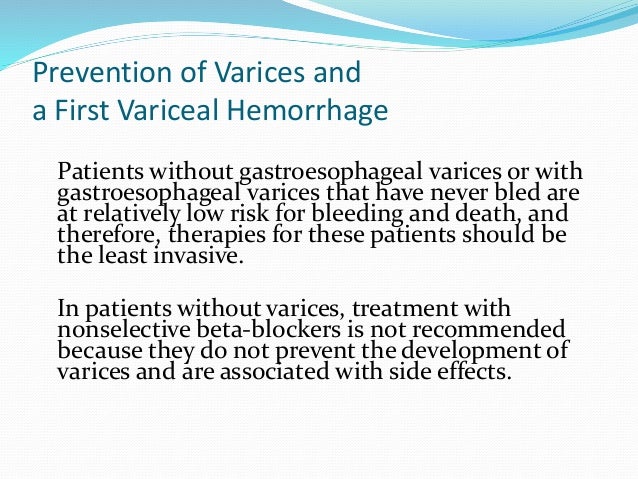 Variceal bleeding management