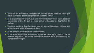 Varicela y exantema súbito | PPTX