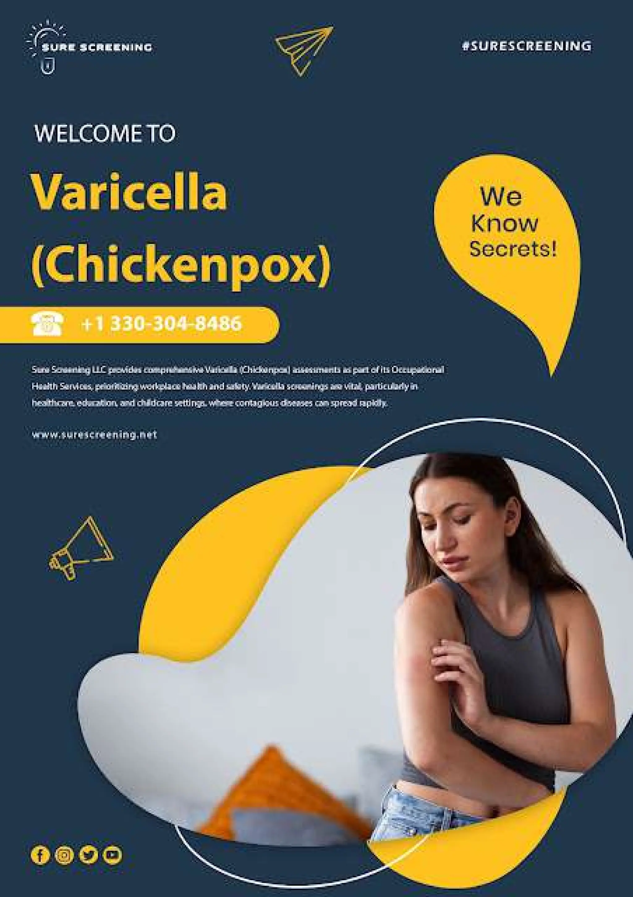 Varicella (Chickenpox) - Occupational Health Services - Sure Screening LLC | PDF