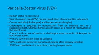 Varicella zoster virus | PPTX