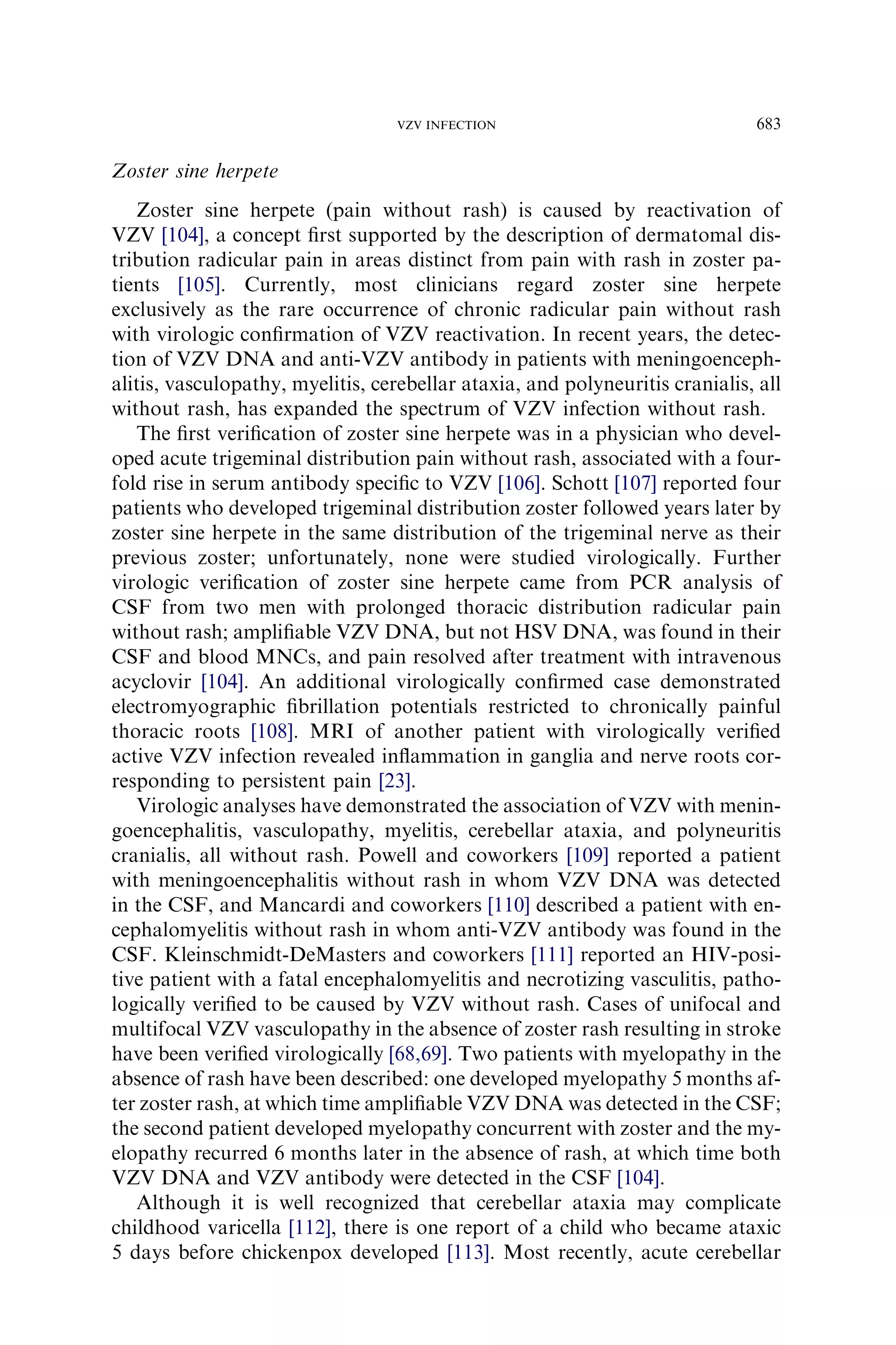 Varicella zoster virus infection (1) | PDF