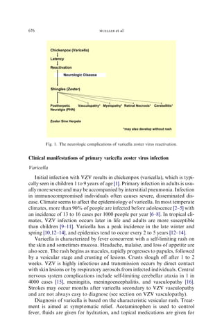 Varicella zoster virus infection (1) | PDF