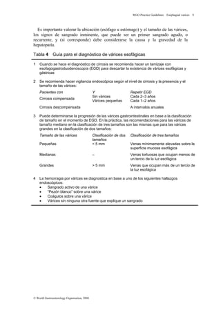 Varices esofagicas guia WGO - Medicina Interna II Uai | PDF