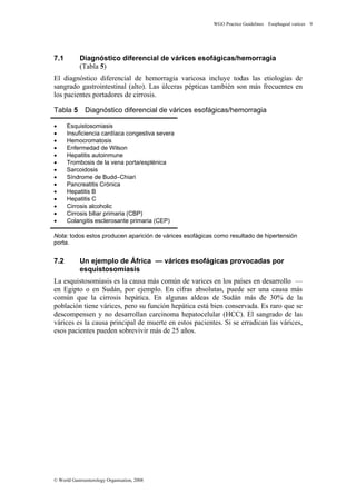 Varices esofagicas guia WGO - Medicina Interna II Uai | PDF