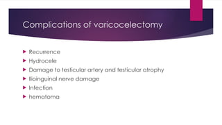 Varicocele presentation ppt akdjfjfjskacnnxnznxnc | PPTX