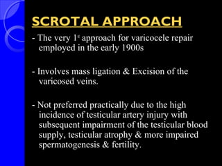 Varicocele MARK ROSEMARY | PPT