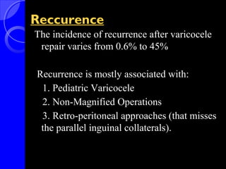 Varicocele MARK ROSEMARY | PPT