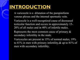 Varicocele MARK ROSEMARY | PPT