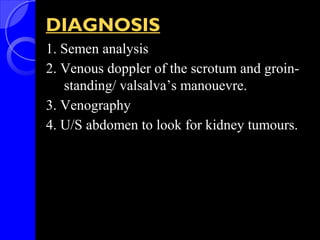 Varicocele MARK ROSEMARY | PPT