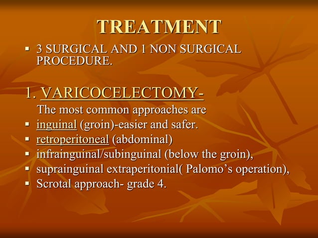 Varicocele | PPT | Infertility | Reproductive Health