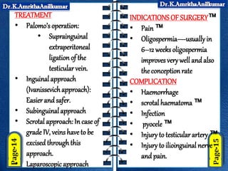 Varicocele by Dr.K.AmrithaAnilkumar | PPT