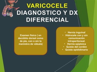manejo medico y quirurgico del varicocele | PPTX