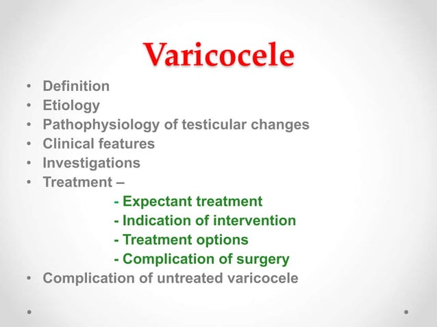 Varicocele & infertility.ppt | Infertility | Reproductive Health