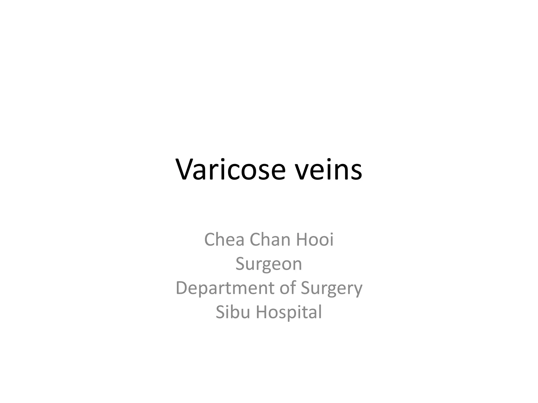 Varicose Vein Ppt