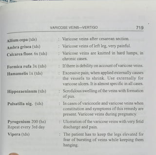 Homoeopathic Therapeutics for Varicose Veins for Surgery | PDF