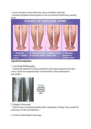 varicose veins and PVD (Peripheral Vascular Diseases) | DOCX