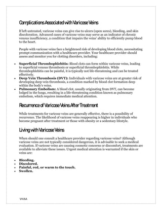 Comprehensive Guide to Varicose Veins and Spider Veins | DOCX